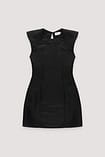 Sharp Shoulder Mini Dress Black | NA-KD