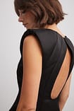 Sharp Shoulder Mini Dress Black | NA-KD