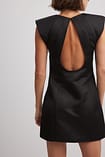 Sharp Shoulder Mini Dress Black | NA-KD