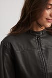 Short PU Jacket Black | NA-KD