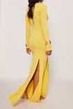 Slit Detail Jersey Dress Yellow | NA-KD