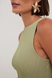 Structured Midi Dress Green | NA-KD