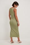 Structured Midi Dress Green | NA-KD