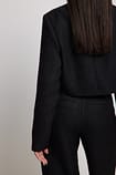 Tweed Short Jacket Black | NA-KD