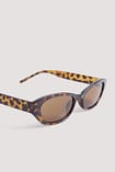 Wide Drop Shape Retro Sunglasses Brown | NA-KD
