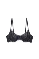 Sujetador de aro con tirantes bordados Negro | NA-KD