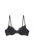 Sujetador de aro con tirantes bordados Negro | NA-KD