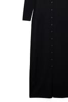 Cárdigan maxi de punto con botones Negro | NA-KD
