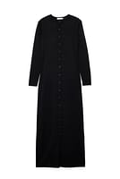Cárdigan maxi de punto con botones Negro | NA-KD