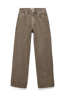 Mid Waist Baggy Jeans Brown | NA-KD