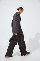 Mid Waist Tie Detail Pants Grey | NA-KD