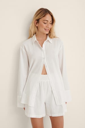Oversized Shorts White | NA-KD