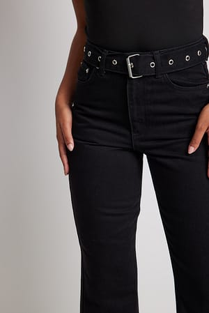 Belted Denim Black | NA-KD