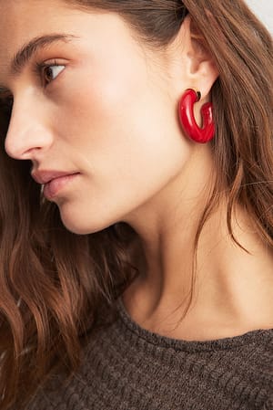 Colored Hoops Red | NA-KD
