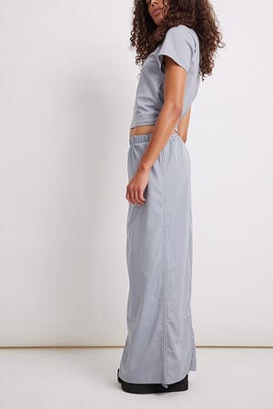 Drawstring Detail Maxi Skirt Grey | NA-KD