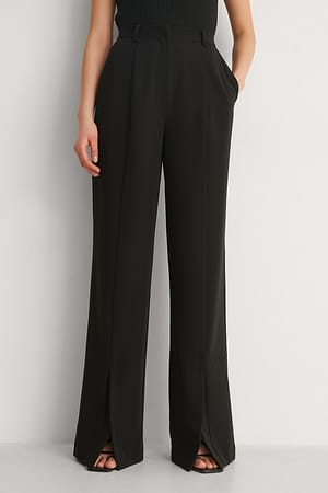 Front Slit Pants Black | NA-KD