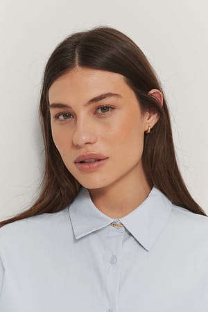 Oversized Boxy Shirt Blue | NA-KD