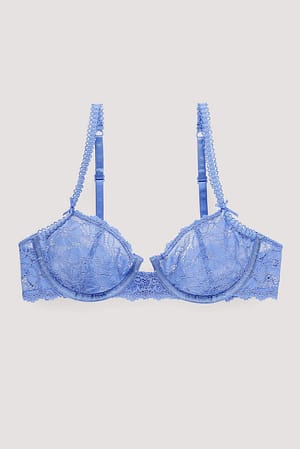 Lace Wire Bra Blue Na Kd