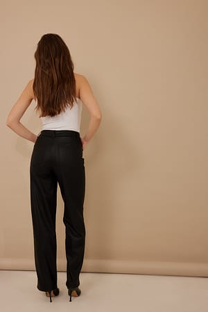 Structured PU Pants Black | NA-KD