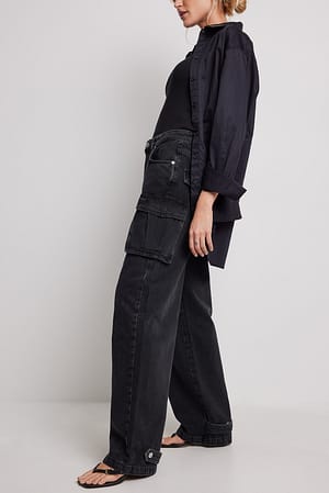 Cargo-Hose mit Balloon Legs Grau | NA-KD