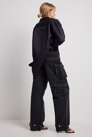 Cargo-Hose mit Balloon Legs Grau | NA-KD
