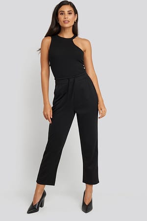 Basic Slip Pants Schwarz | NA-KD