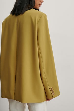 Boxy Fit Blazer Green | NA-KD