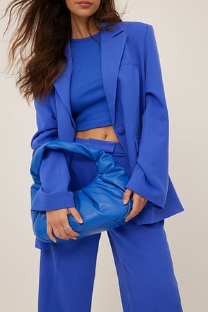 Boxy Long Blazer Blue | NA-KD