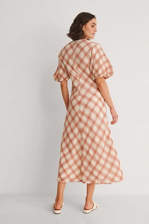 Check Maxi Dress Checkered | NA-KD