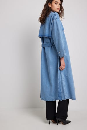 Denim Trenchcoat Blue | NA-KD