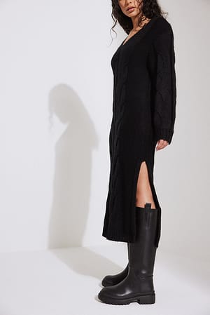 Dull Surface High shaft Boots Black | NA-KD