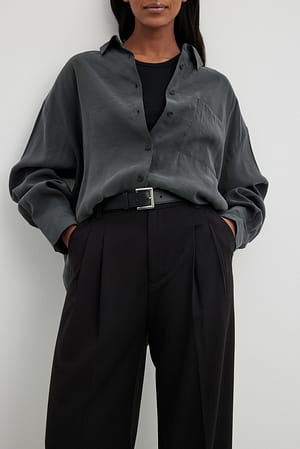 Flowy LS Modal Shirt Grey | NA-KD