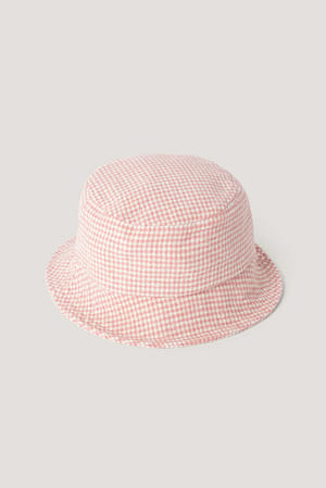 Fischerhut Mit Strukturiertem Muster Rosa | NA-KD