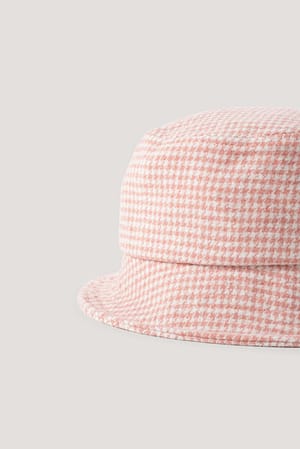 Fischerhut Mit Strukturiertem Muster Rosa | NA-KD