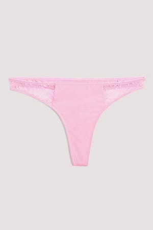 Lace Side Micro Thong Pink Na Kd
