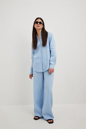 Linen Shirt Blue | NA-KD