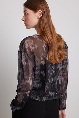 Loose Mesh Top Grey | NA-KD