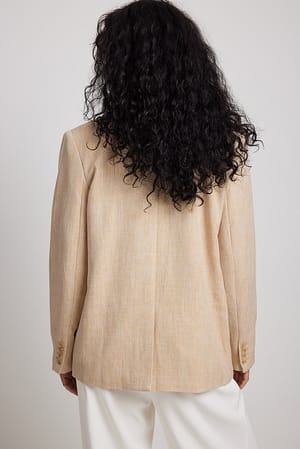 Oversized Detail Blazer Beige | NA-KD