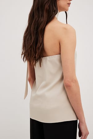 Scarf Tube Top Beige | NA-KD