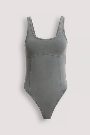 Seam Detail Body Grey | NA-KD