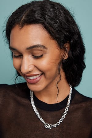 Silver Plated Split Chain Necklace Silver | NA-KD