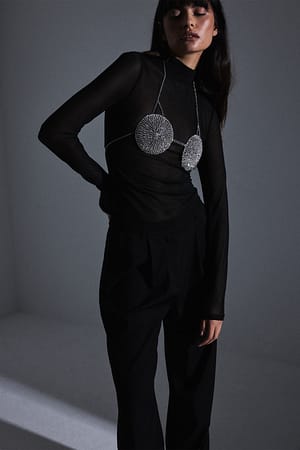 Sparkling Round Shape Bra Silver | NA-KD