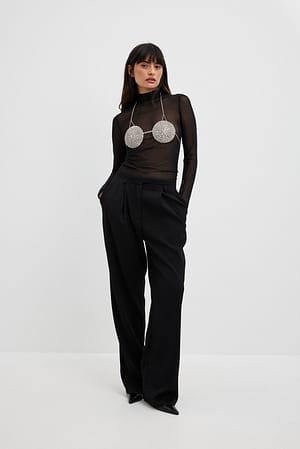 Sparkling Round Shape Bra Silver | NA-KD