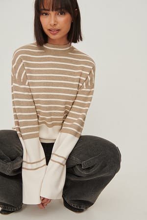 Gestreifter Pullover Streifen | NA-KD