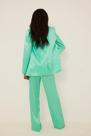 Structured Satin Blazer Blue | NA-KD