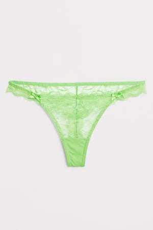 Sugar Bow Lace Thong Green Na Kd