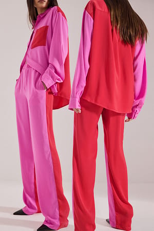 The Color Blocked Trousers Multicolor | NA-KD