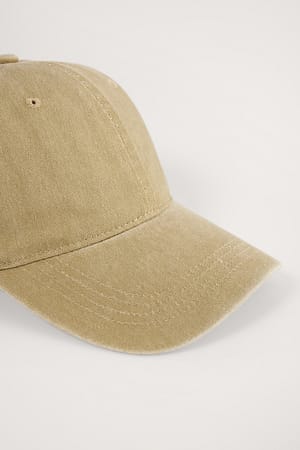 Washed Denim Look Cap Beige | NA-KD