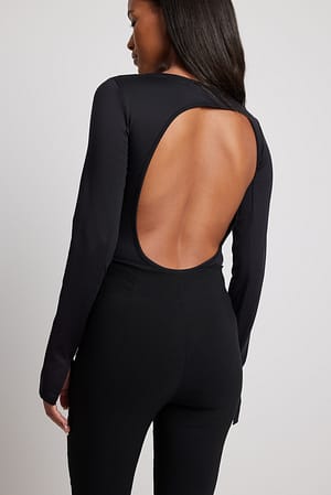 Open Back Body Black | NA-KD