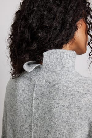 Oversized Knited Sweater Grey | NA-KD